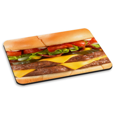 CHEESE BURGER PC COMPUTER MOUSE MAT PAD - Funny Silly Fast Food | eBay ...