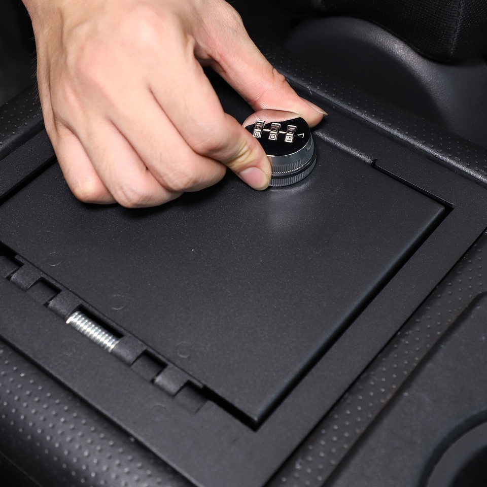 Aluminum Alloy Center Console Safe Storage Box W/Lock Fit For FJ ...