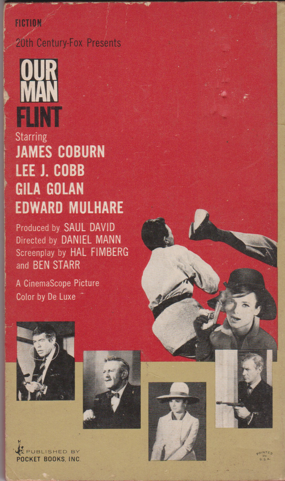 OUR MAN FLINT ORIGINAL 1965 U.S. PAPERBACK NOVELIZATION ILLUSTRATED ...