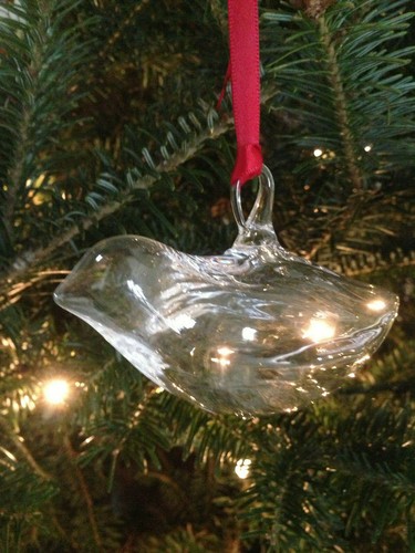 NEW in BOX Crystal STEUBEN DOVE Ornament Heart Glass Bird Holiday ...
