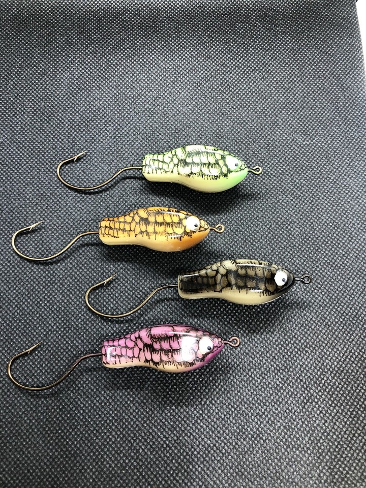 NOS 24pc Renosky Super Snake Topwater Vintage Fishing Lure 4 Heads + 20 ...
