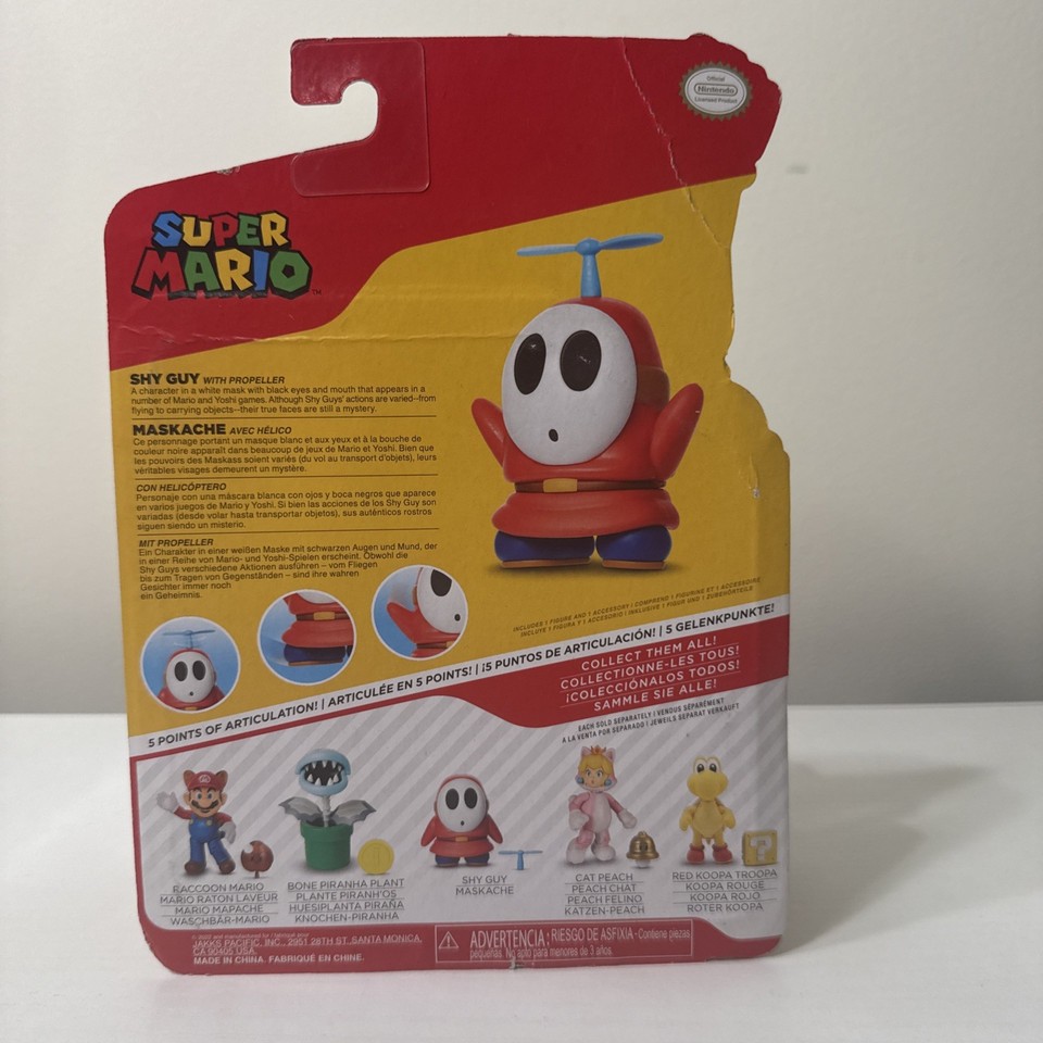 Nintendo Super Mario Shy Guy with Propeller Figure NEW | eBay