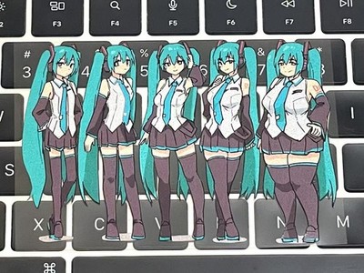 Hatsune Miku Body Types Anime Sticker Waifu Girl Reflective Vinyl ...