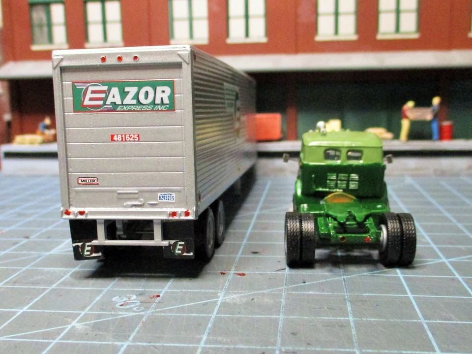HO scale custom tractor-trailer. Eazor Express | eBay
