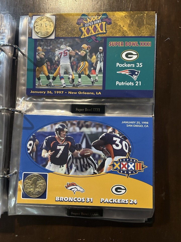 NFL Super Bowl Flip Coin Collection, Danbury Mint, Contains 55 Super ...