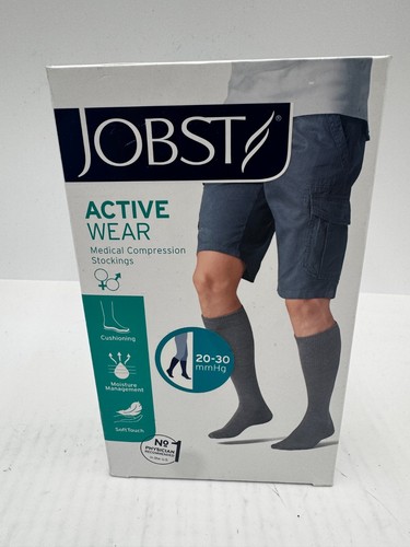 Jobst 110496 ActiveWear Knee High Compression Socks Black XL Unisex 20 ...