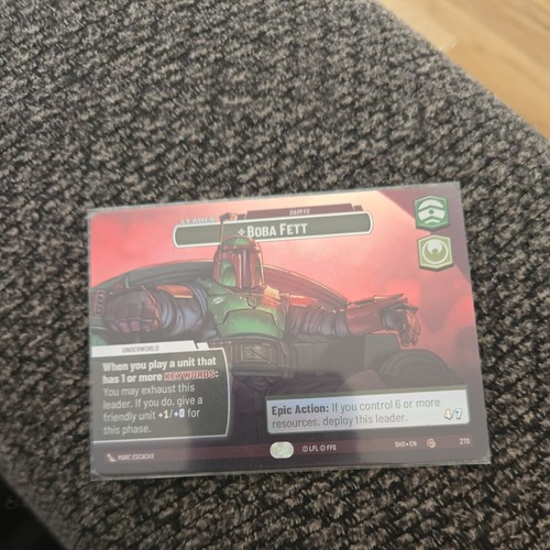 Boba Fett Showcase Foil Star Wars Unlimited Shadows Of The Galaxy | eBay