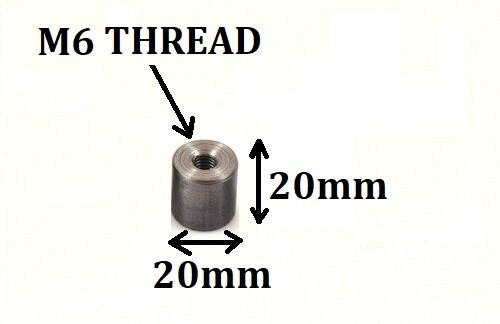 M6 Internal threaded weld on mild steel boss 20MM OD 20MM LONG | eBay UK