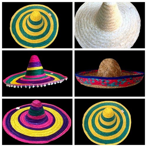 NEW Mexican Hat Spanish Straw Hat Sombrero Hat Fiesta Fancy Dress ...