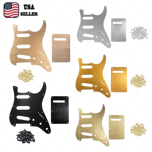 Metal Anodized Aluminum SSS Pickguard Scratch & Back Plate For Fender ...