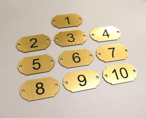 Set of 10 Number Tags, Table, Locker, Pub, Restaurant, Hotel, Laser ...