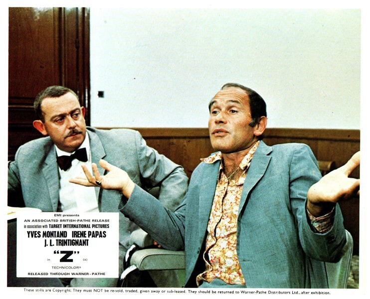 Z Original Lobby Card 1969 Marcel Bozzuffi Costa-Gavras classic polital ...