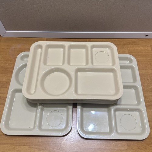Lot 10 Lunch Food Trays 6 Divided Camping Cafeteria School Plates ...