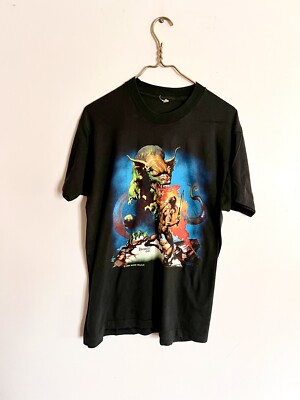 Vintage 1986 BORIS VALLEJO Conan The Barbarian Comic Cartoon Tee Shirt ...