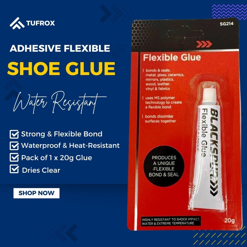 20g SHOE GLUE Permanent Shoe Repair Water Resistant Adhesive Leather ...