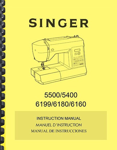 Singer 5400 5500 6160 6180 6199 Sewing Machine OWNER'S INSTRUCTION ...
