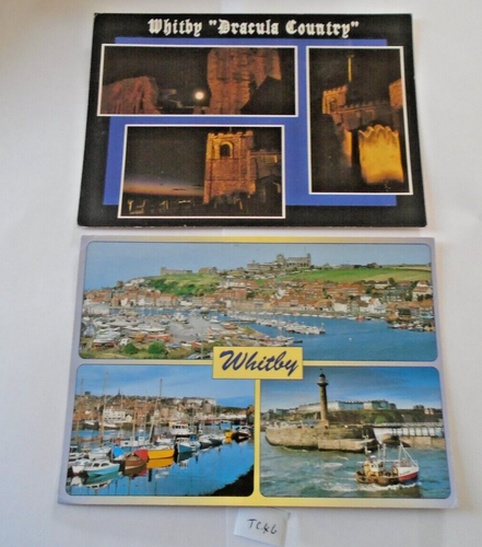 2 WHITBY MULTI VIEW COLOUR POSTCARDS POSTED (TC46 | eBay UK