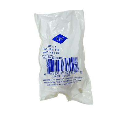 EPC 119 Flush Pipe Bushing 3/4 in x 1/2 in Made in USA | eBay