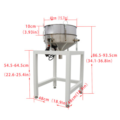 1 PC 15.7"Electric Stainless Steel Sifter Shaker Machine Vibrating ...
