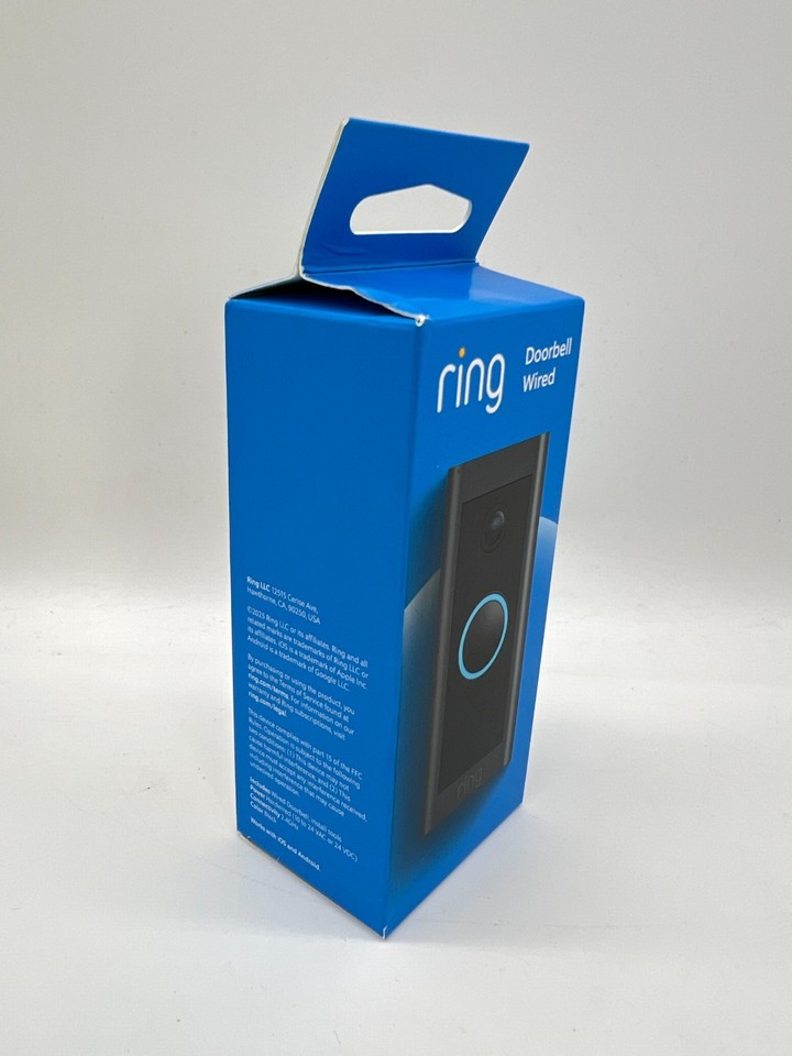 New Sealed - Ring HD Video Doorbell Wired two-way talk Black - Model ...