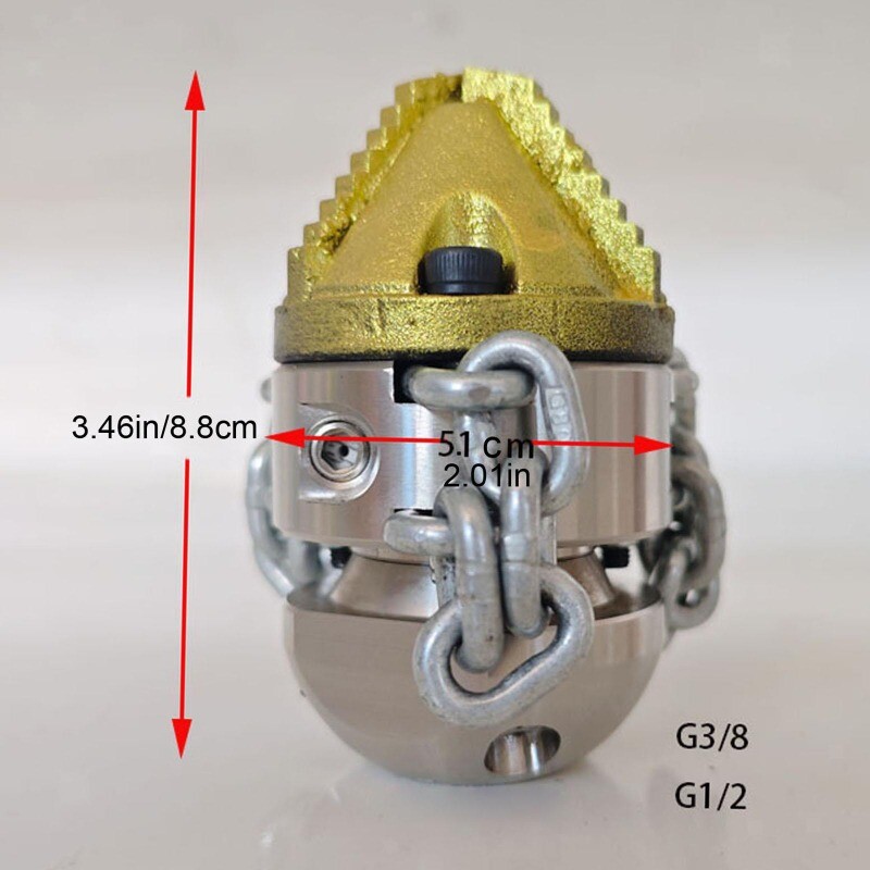 Pressure Washer Sewer Jetter Rotating Nozzle Kitchen Drain Cleaning Tip ...