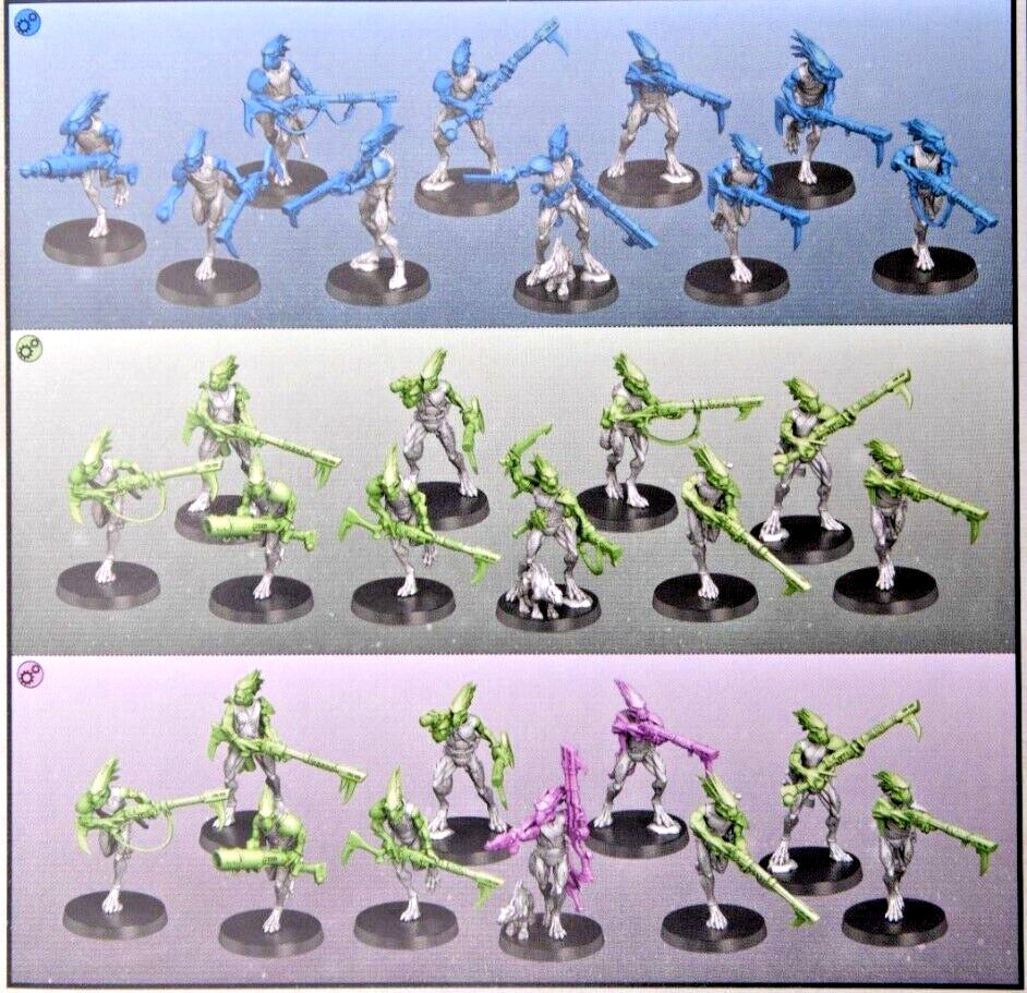 40k 10 Kroot Carnivores Hunting Pack Tau Army Box Set T'au Empire ...