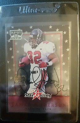 1999 PLAYOFF MOMENTUM STAR GAZING JAMAL ANDERSON AUTOGRAPH ATLANTA ...