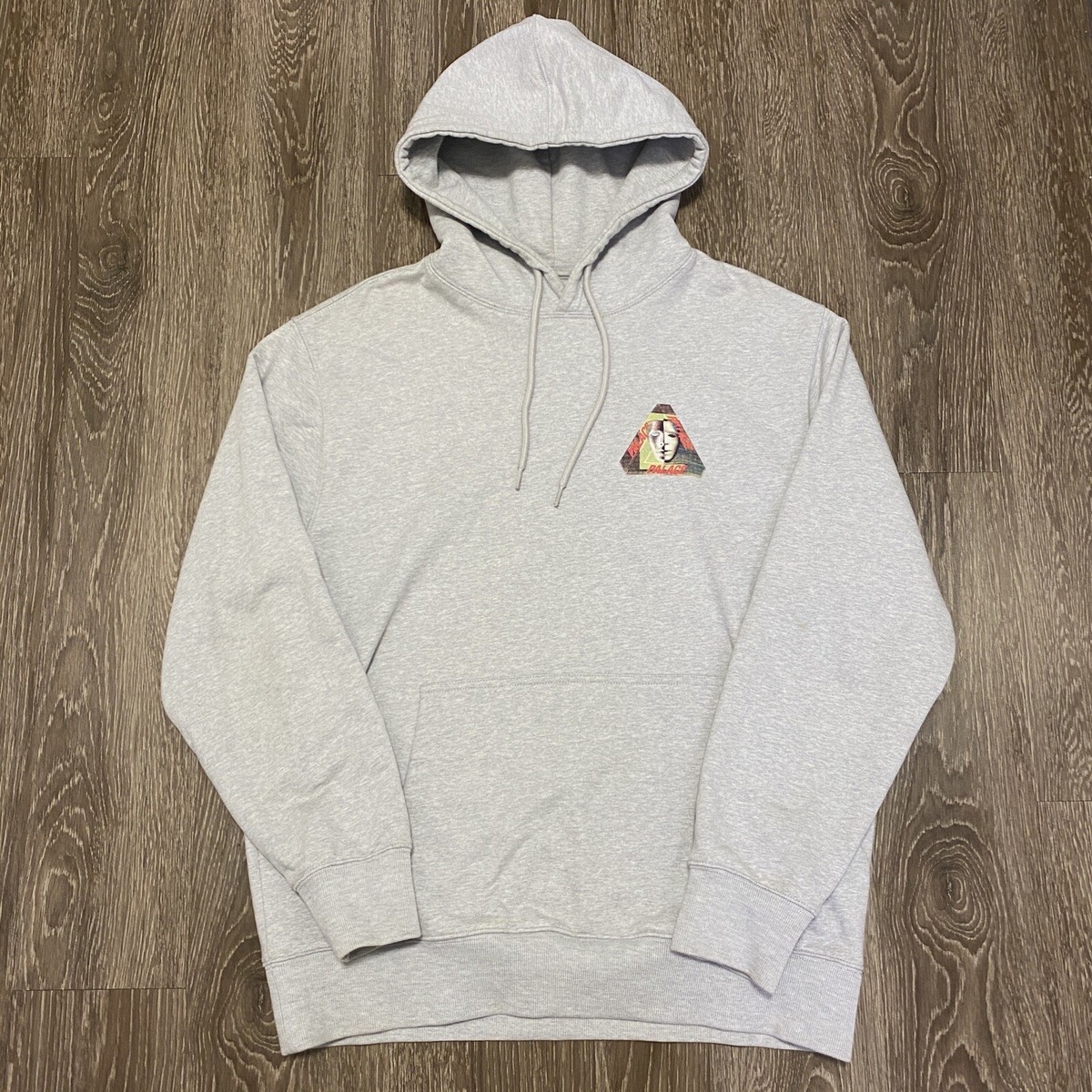 Authentic Palace Hoodie Tri Blurry Large Mask Grey | eBay Authentic Palace Hoodie Tri Blurry Large Mask Grey | eBay