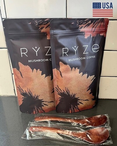 (Pack of 2) Organic RYZE Mushroom Coffee 30 Servings Per Pack [ Free ...