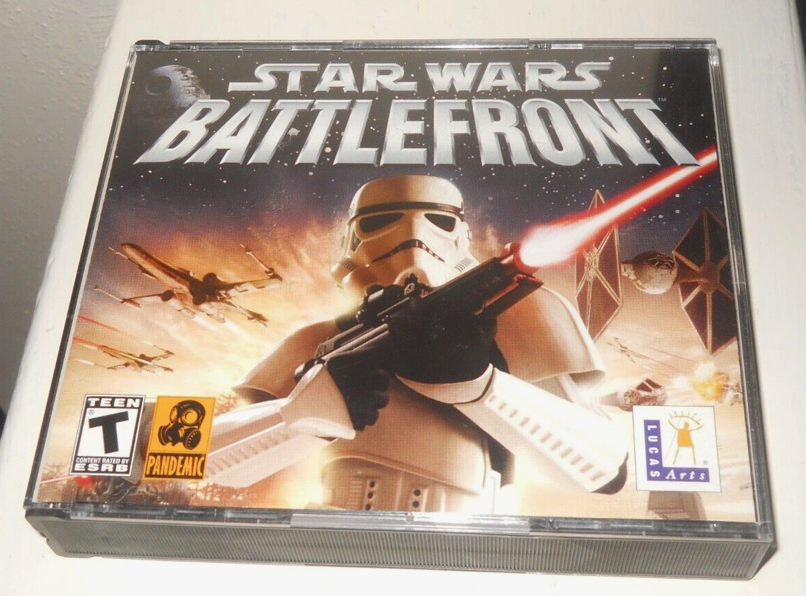 Star Wars BATTLEFRONT 2004 PC CD-Rom Computer Game Windows Lucas Arts 3 ...