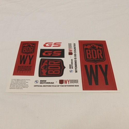BMW GS x BDR WYOMING Pannier Sticker Kit Backcountry Disco Route Decal ...