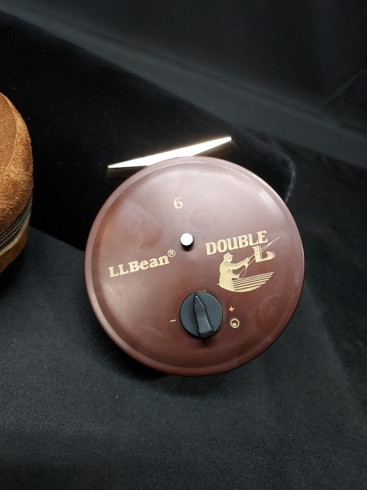 Vintage L.L. Bean Double L 6 Fly Fishing Reel w/Original Suade Pouch | eBay