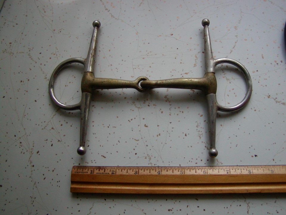 Full cheek snaffle Used 5" brass? jointed Mouth Western English? Horse ...