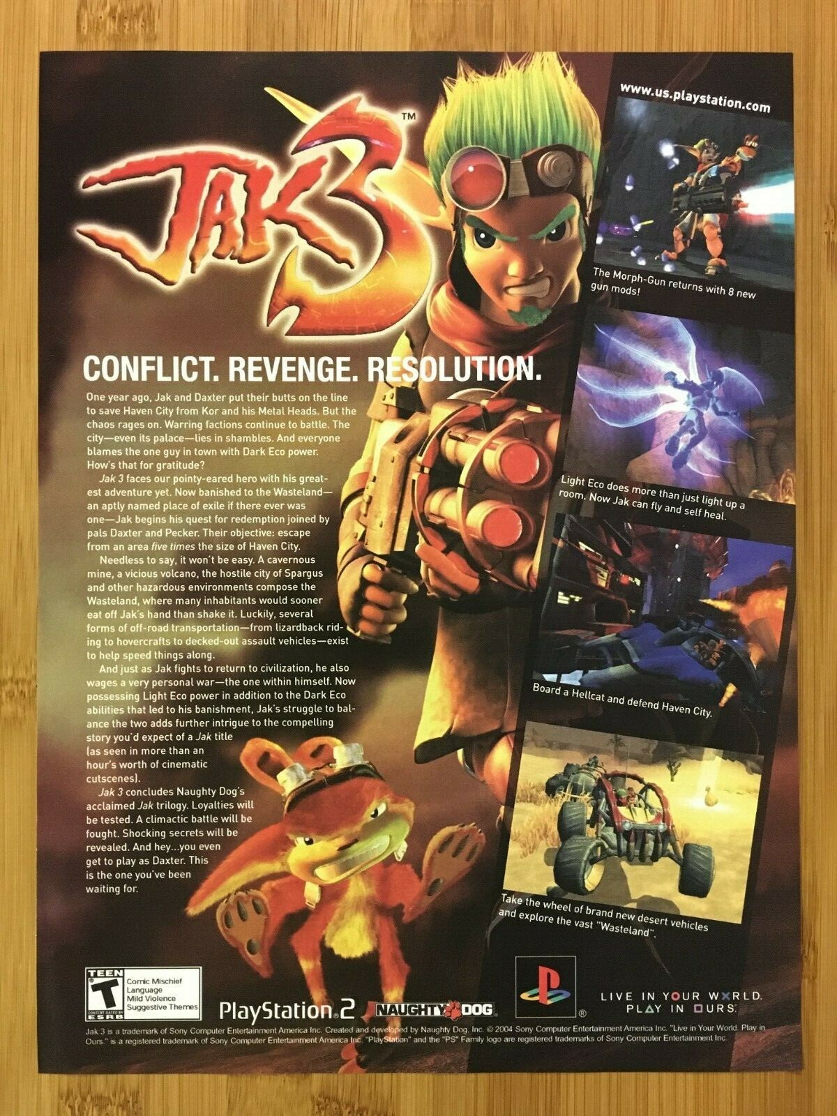Jak III (3) PS2 Playstation 2 2004 Vintage Print Ad/Poster Official Jak ...