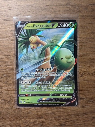 Pokémon TCG - Alolan Exeggutor V 005/078 - Pokemon Go - Ultra Rare Card ...