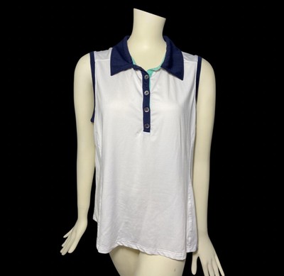 GG Blue Luxe Sport Women’s Golf Tennis Sleeveless Top Size XL Stretch ...
