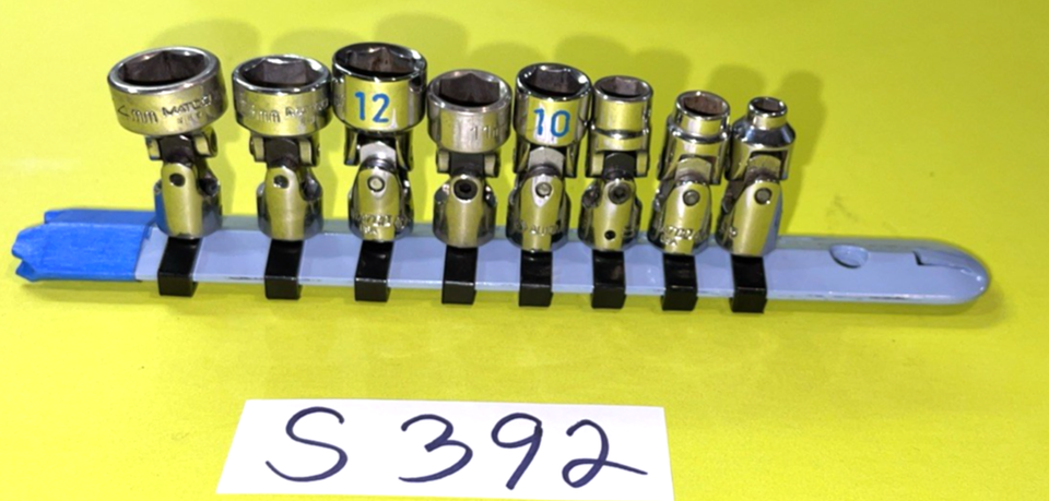 MATCO TOOLS 8 PIECE 1/4 DRIVE METRIC SHALLOW SWIVEL SOCKET SET 6-POINT ...