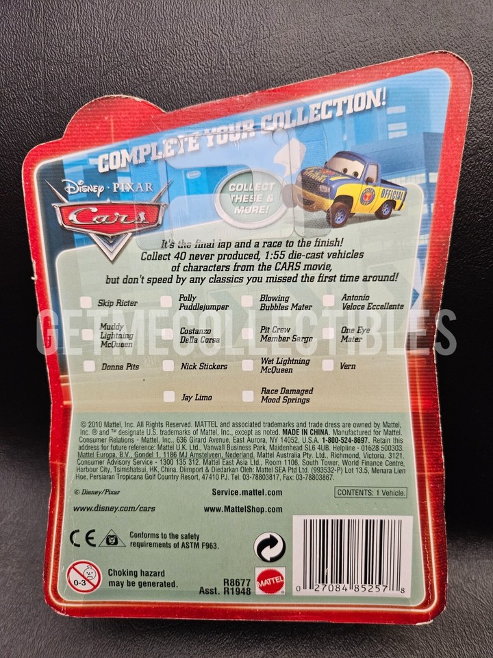 DISNEY PIXAR CARS DEREK DECALS DOBBS FINAL LAP SAVE 6% GMC | eBay