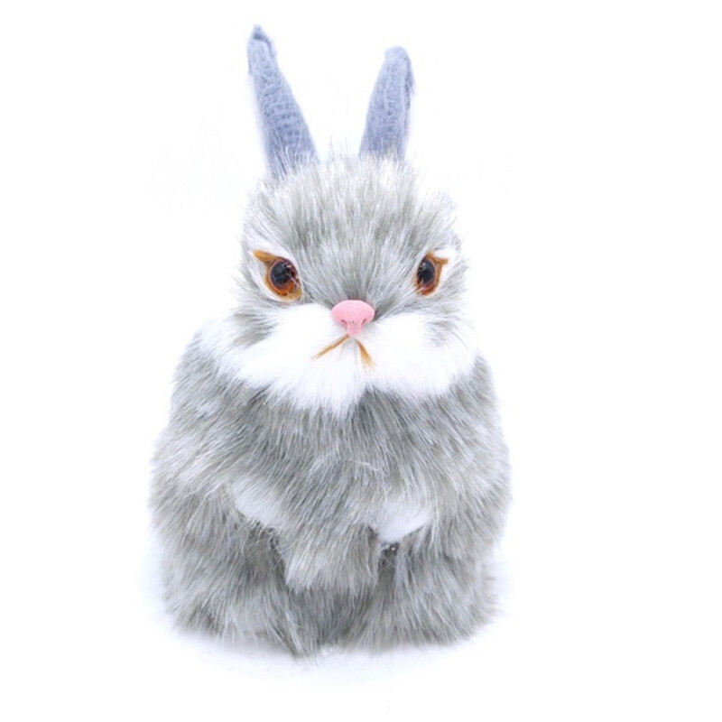 Artifical Mini Rabbits Realistic Easter Bunnies Faux Fur Toys ...