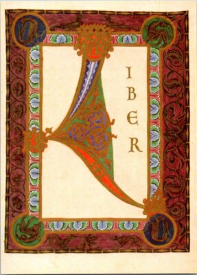 Vintage Postcard Initial L From The Beginning Of The Matthaus Gospel ...