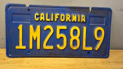 Rare 1M258L9 Movie Film Television TV Prop California License Plate ...
