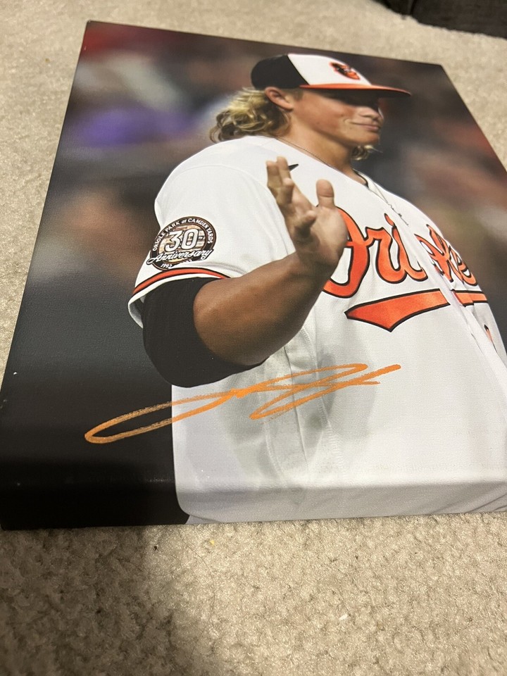 JACKSON HOLLIDAY SIGNED BALTIMORE ORIOLES 11x14 Canvas Autograph Jsa ...