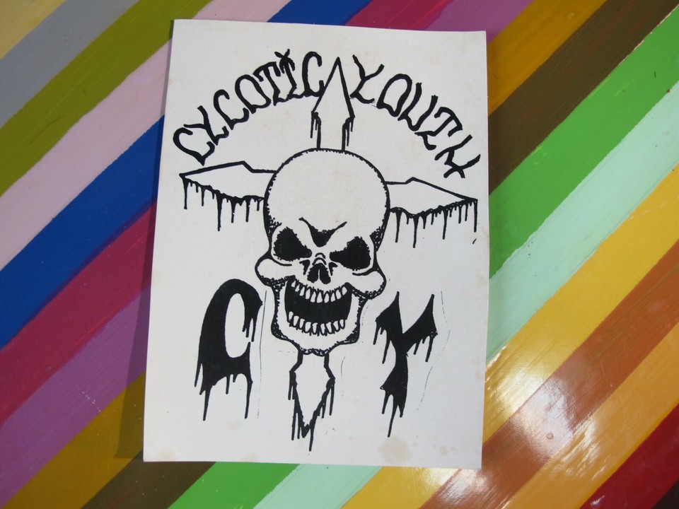 vtg 1980s 1990s Punk Skatepunk skateboards sticker - S.T. Angst Cycotic ...