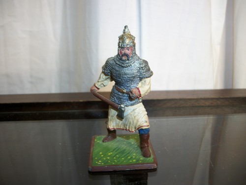 Lead Knight Figurine, Chain Mail Armor, War Axe, Painted | eBay