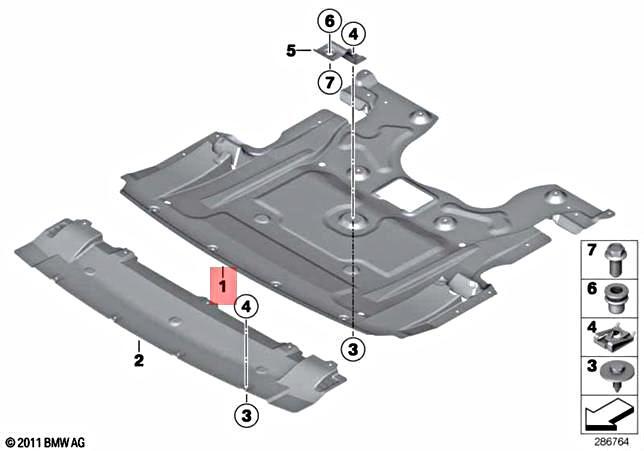 BMW Genuine OEM Engine encapsulation, front 51-75-7-185-112 for sale ...