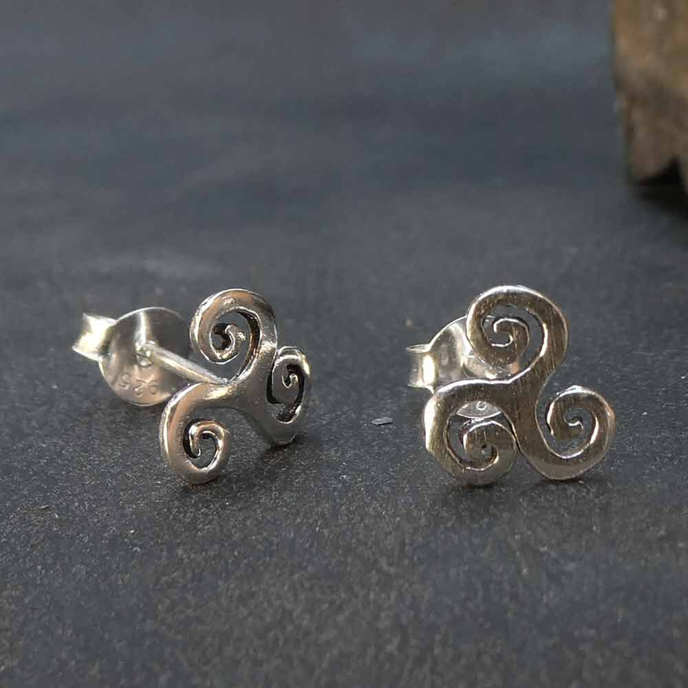 Celtic Triskel Earrings 925 Silver Symbol Jewelry - NEW | eBay