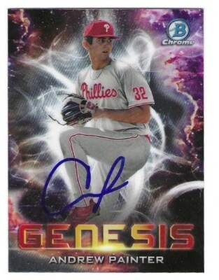Autographed ANDREW PAINTER Philadelphia Phillies 2021 Bowman Chrome ...