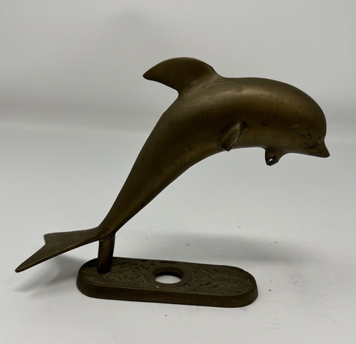 Vintage Brass Dolphin Bell Mountable Door Boat Mount No movement | eBay