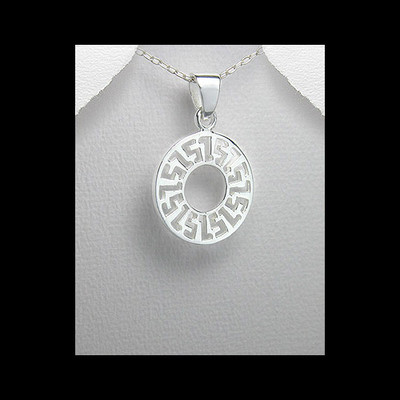 Authentic Sterling Silver Aztec Design Pendant & 40cm 925 Sterling ...