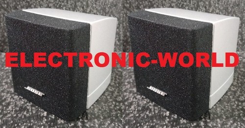 MINT Pair of Bose Single Cube Silver / Black Speakers Acoustimass ...